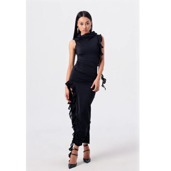 Fanci Club | Dresses | Fanci Club The Assassin Dress In Black Large ...
